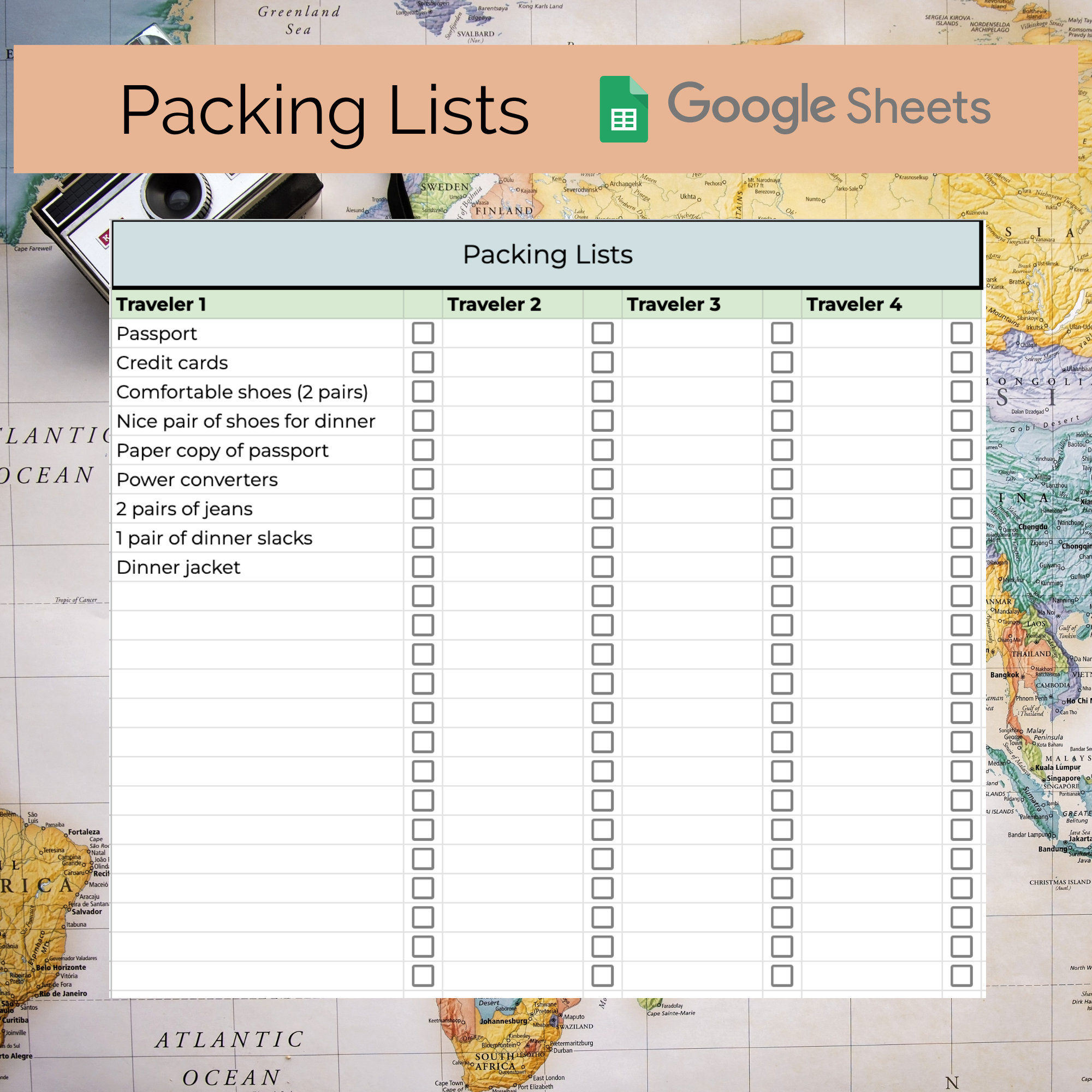 Travel Planning Template | Google Sheets | Printable Templates ...
