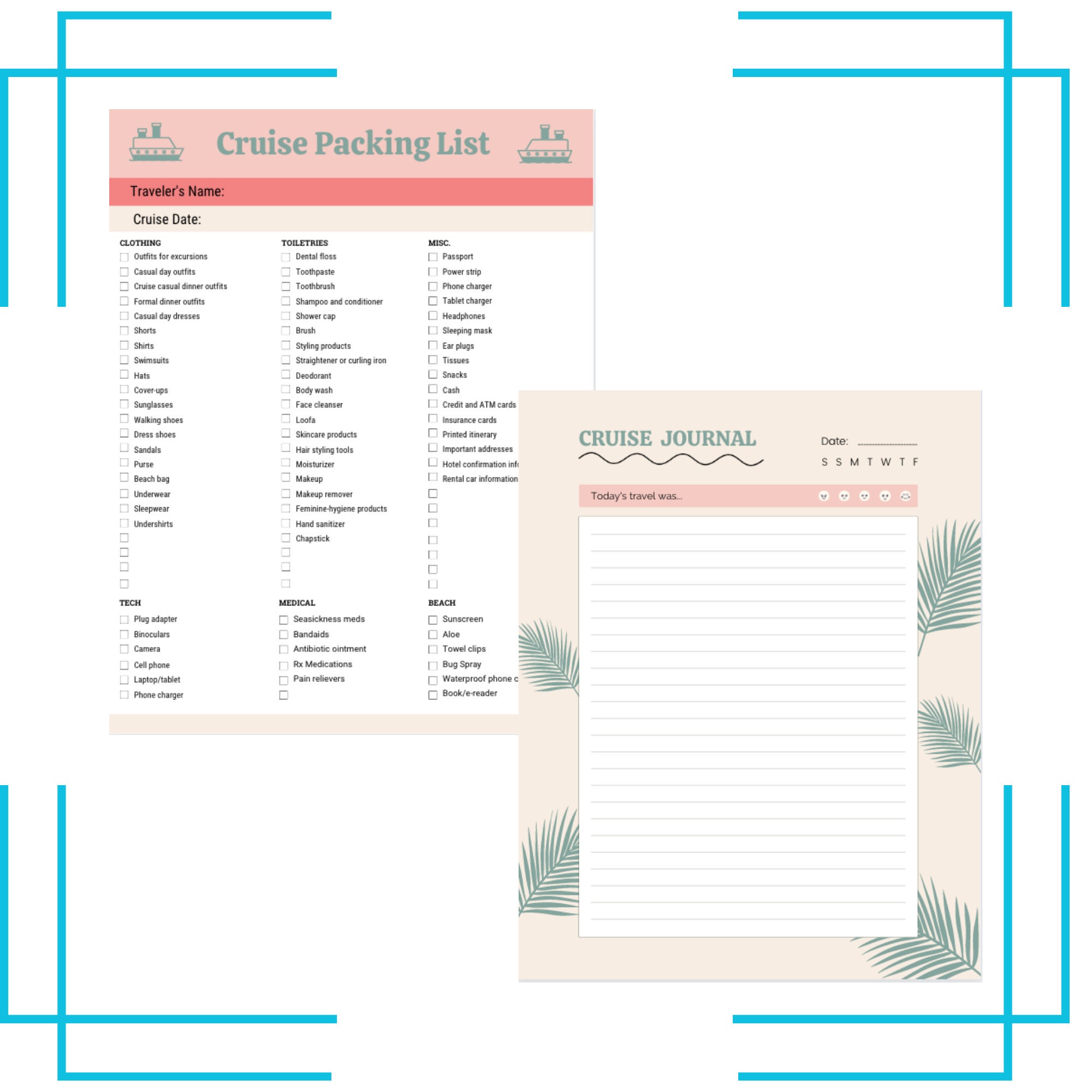 Printable Cruise Planner Template | Editable in Canva | Travel Planner ...