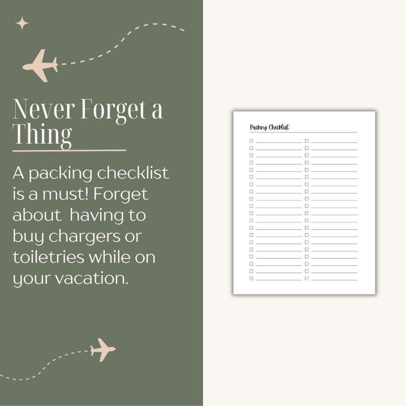 Editable Vacation Planner | Printable Travel Itinerary Template (US ...