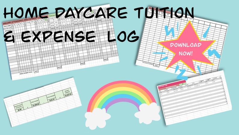 Home Daycare Attendance and Payment Log - Etsy