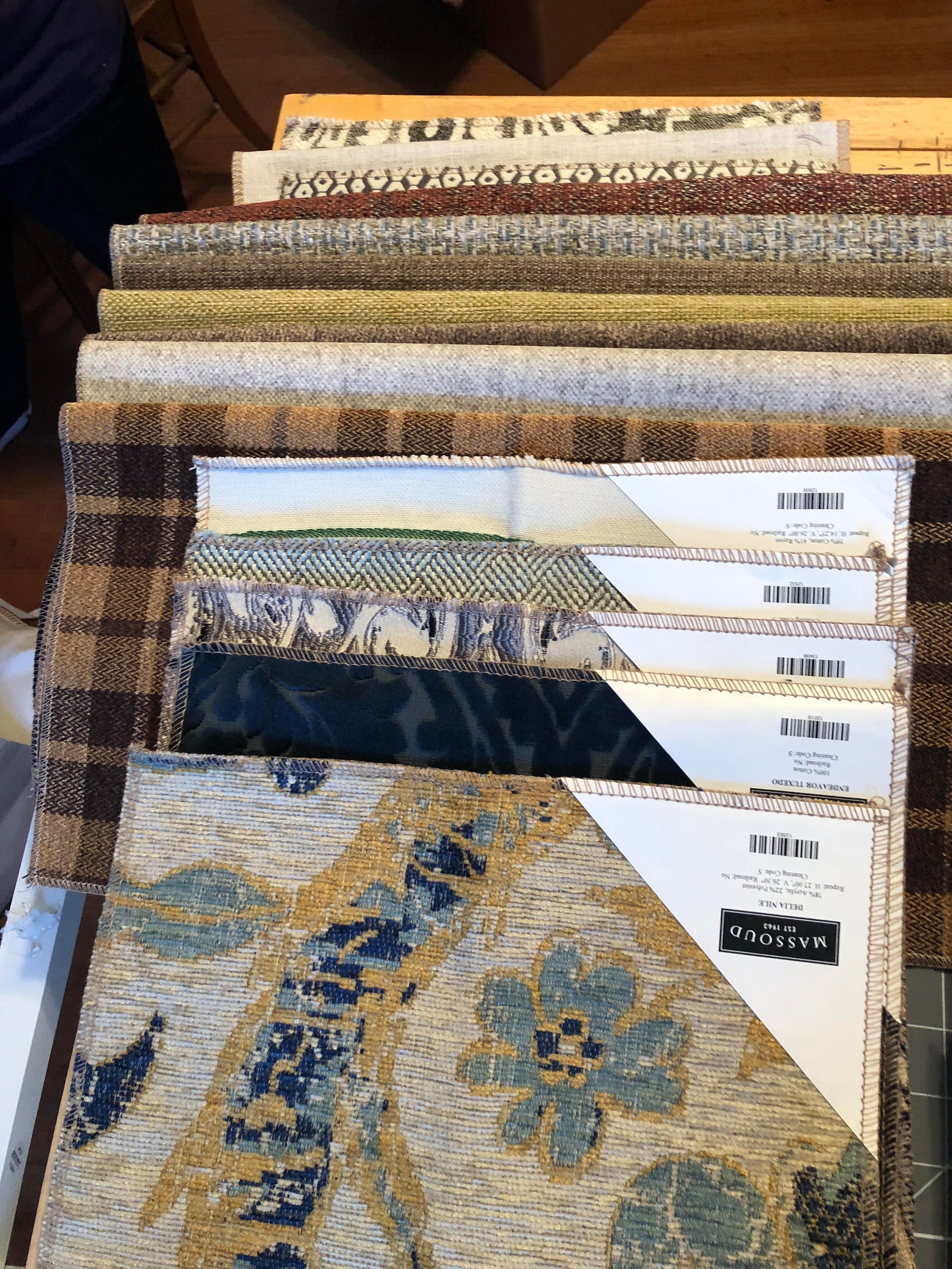 Upholstery Fabric Grab Bag 15 Pieces Different Sizes Different Colors ...