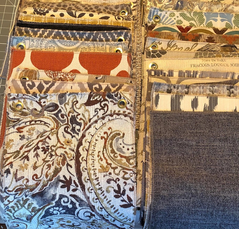Upholstery Fabric Grab Bag 15 Pieces Different Sizes Different Colors ...