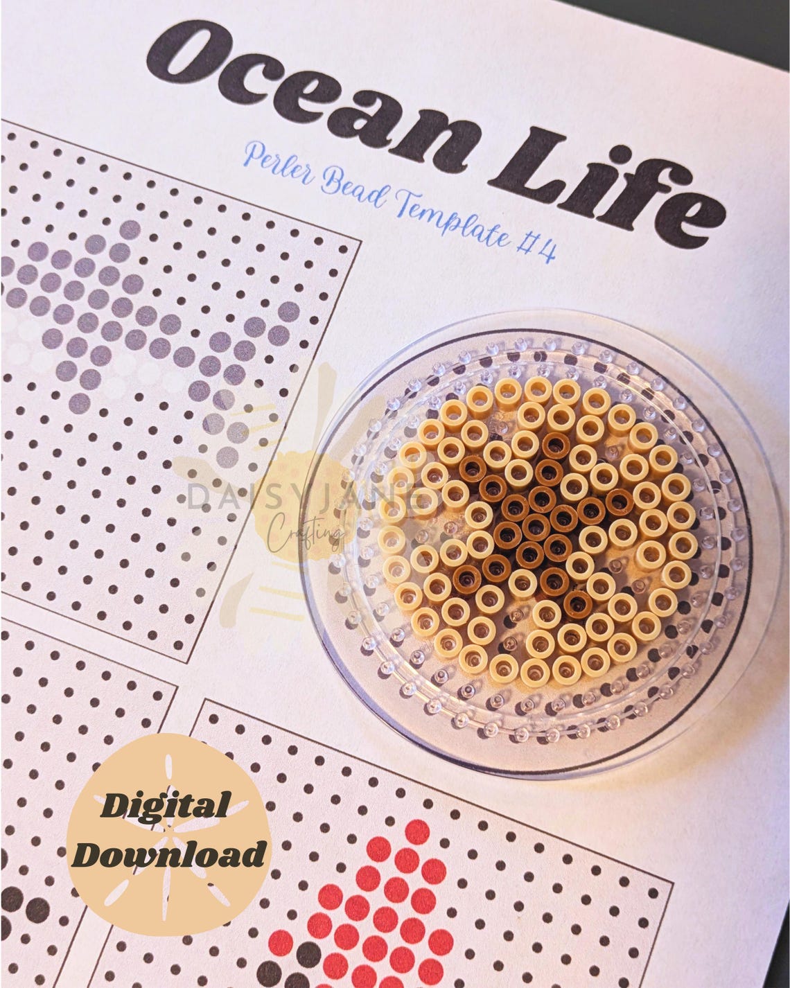 Ocean Life Perler Bead Templates | Hama Beads, Fuse Beads | Sea Life ...