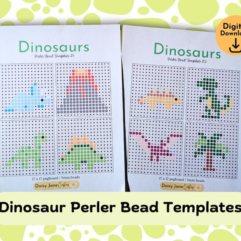 Bead Pattern Dinosaur - Etsy UK