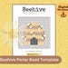 Beehive Perler Bead Template | Fuse Beads, Hama Beads | Honeybee Craft ...