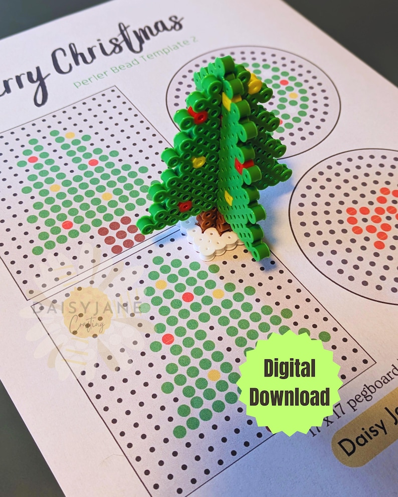 Christmas Perler Bead Templates | Hama Bead | Fuse Bead | Christmas ...