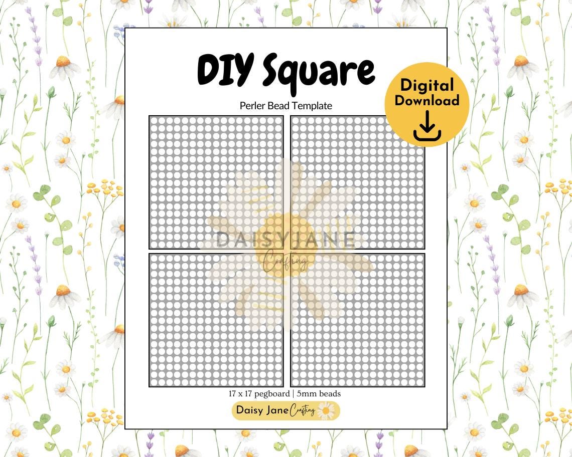 DIY Square Perler Bead Pegboard | Hama Beads Fuse Beads | Crafts ...