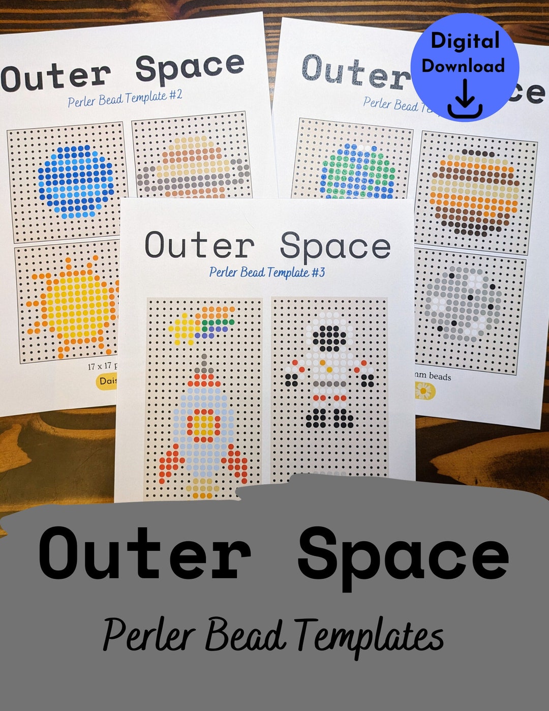Outer Space Perler Bead Hama Bead Fuse Bead Bundle - Etsy