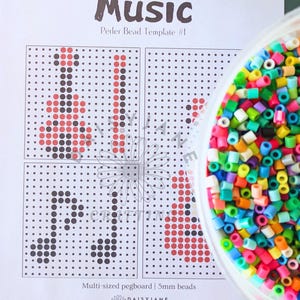 Music Perler Bead Templates | Hama Beads | Fuse Beads | Music Crafts ...