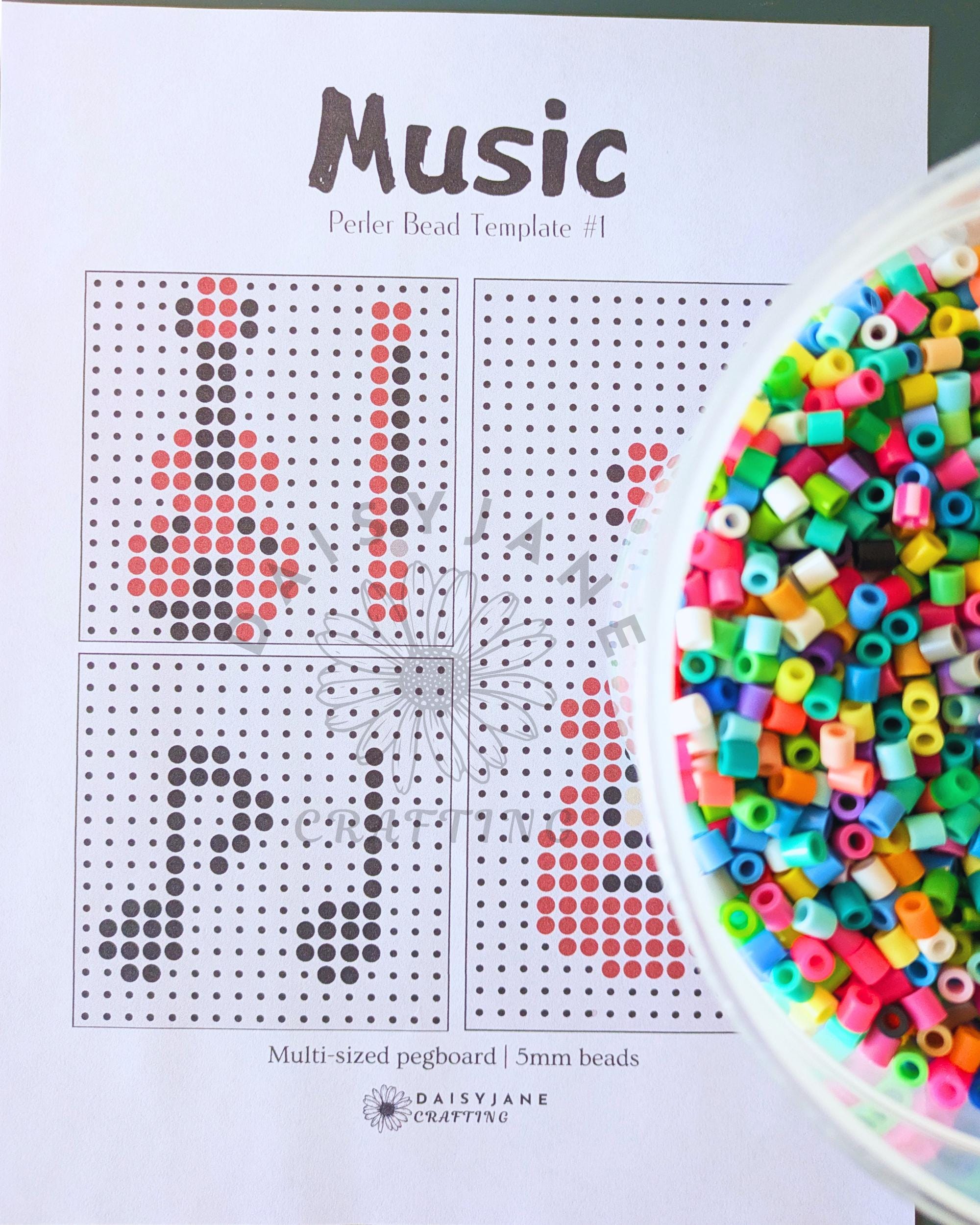 Music Perler Bead Templates | Hama Beads | Fuse Beads | Music Crafts ...