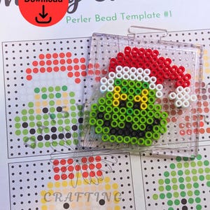 Grinch Christmas Perler Bead Patterns, Fuse Bead Template (digital ...