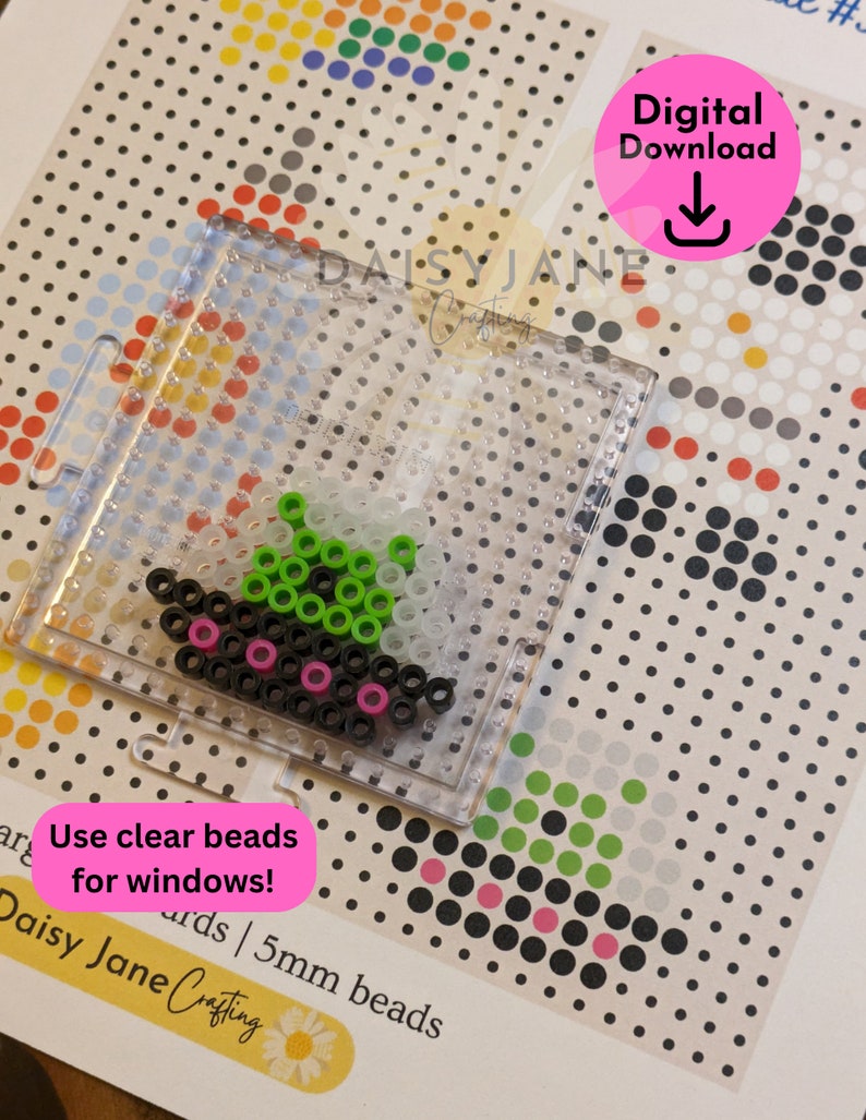 Outer Space Perler Bead Templates, Earth, Rocket, Crafts for Kids (PDF ...