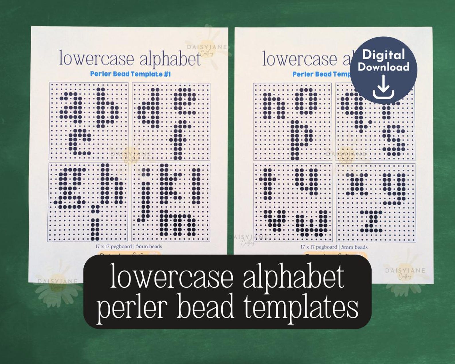 Lowercase Alphabet Perler Bead, Hama Bead, Fuse Bead Bundle | Abc to ...