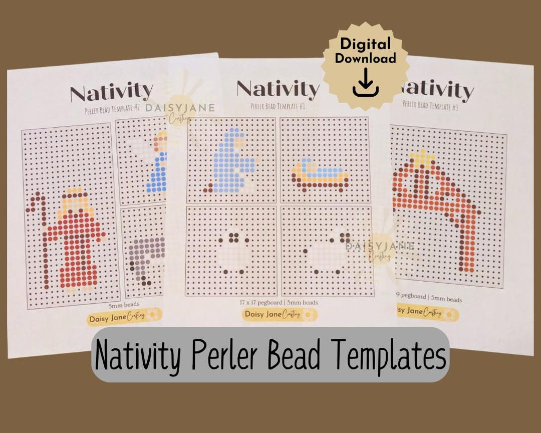 Nativity Perler Bead, Hama Bead, Fuse Beads | Christmas Craft for Kids ...