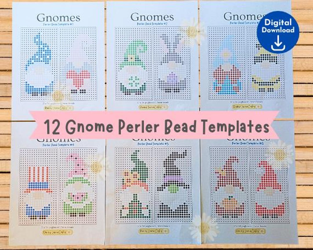 Gnome Perler Bead, Hama Bead, Fuse Bead Bundle Crafts for Kids ...