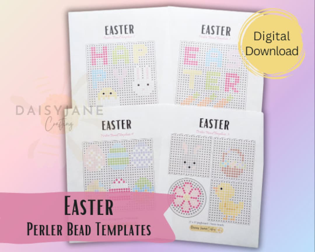 Easter Perler Bead, Hama Bead, Fuse Bead Bundle Easter Craft Easter ...
