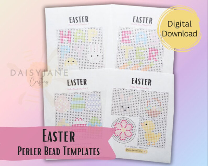 Easter Perler Bead, Hama Bead, Fuse Bead Bundle Easter Craft Easter ...