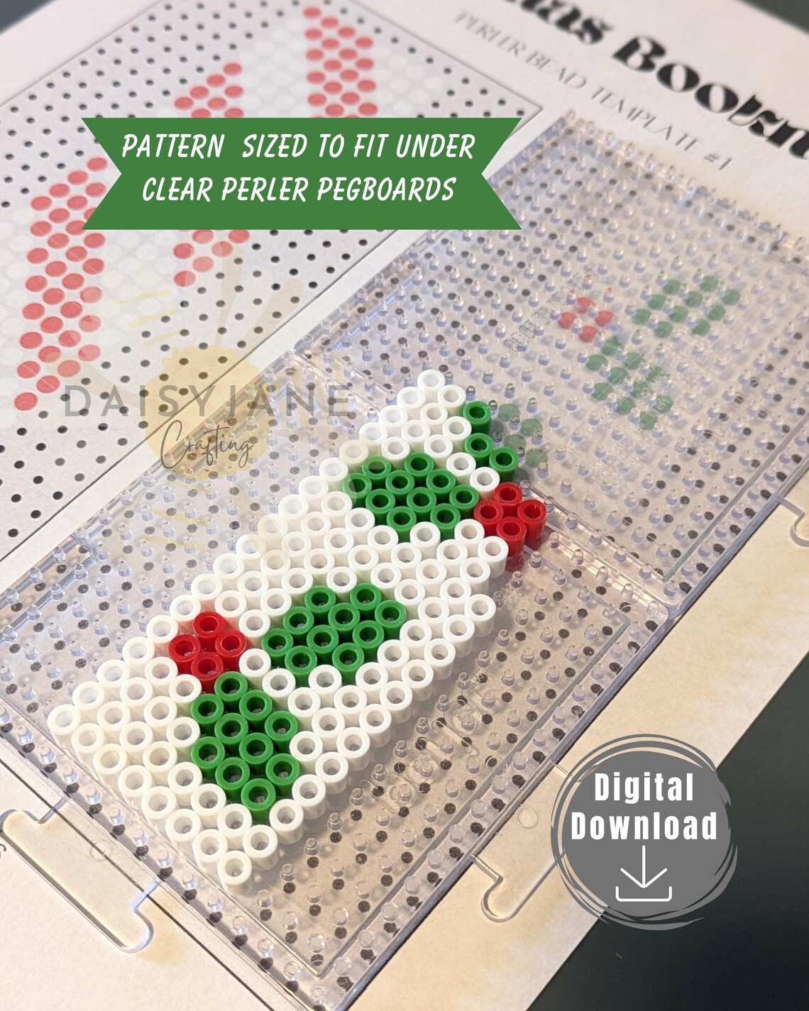 Christmas Bookmark Perler Bead Templates | Hama Beads, Fuse Beads ...
