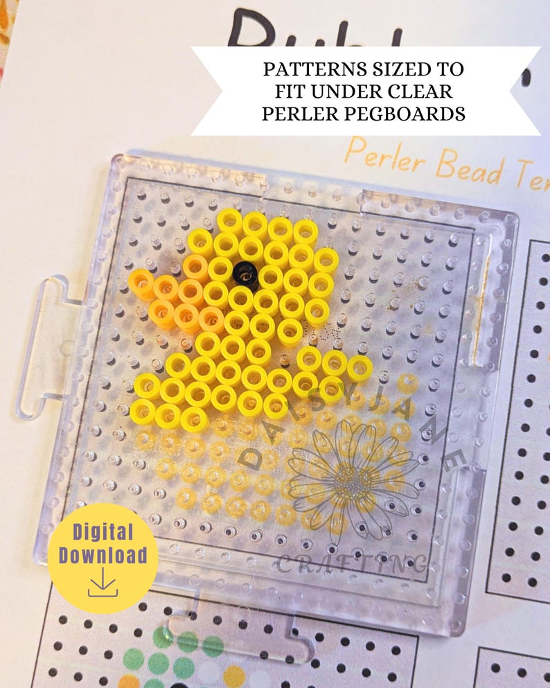Rubber Ducks Perler Bead Templates, Kid Crafts (PDF Pattern) - Etsy