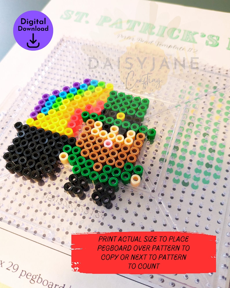 St. Patrick's Day Perler Bead, Hama Bead, Fuse Bead Bundle | Gold ...