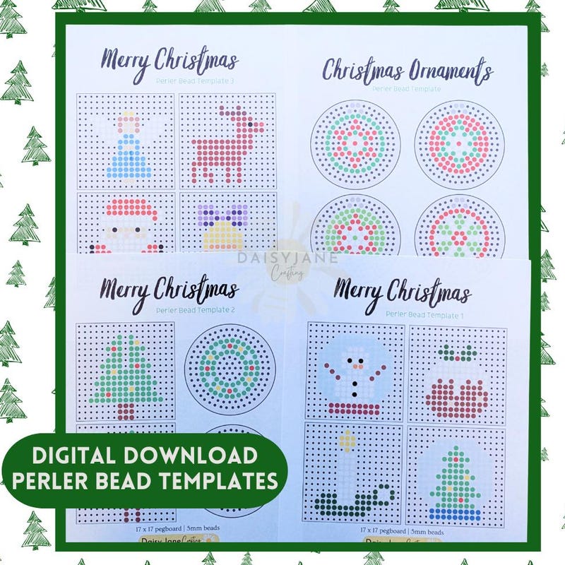 Hama Bead Ornaments - Etsy