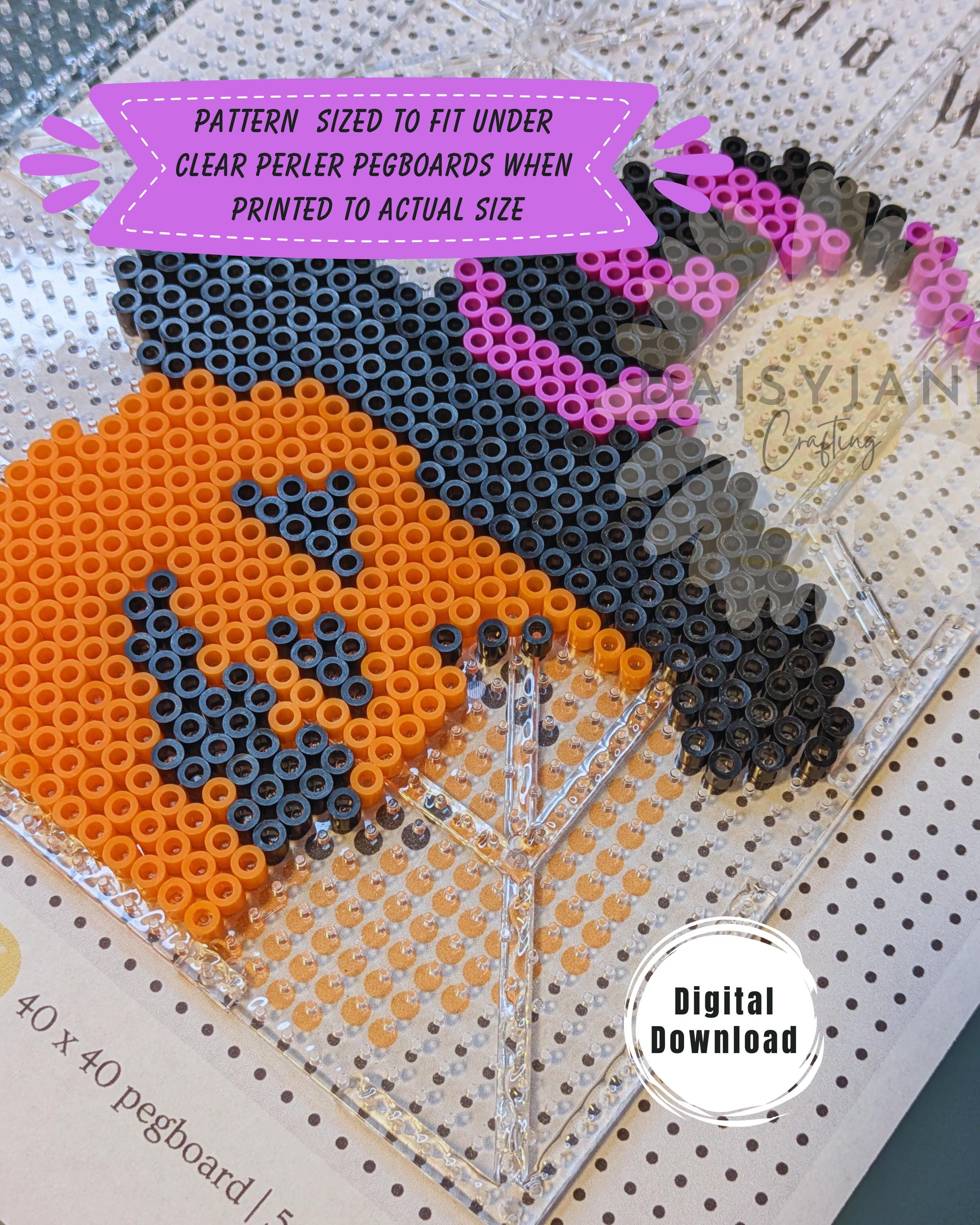 Halloween Pumpkin Perler Bead Template Hama Beads, Fuse Beads Pumpkin ...