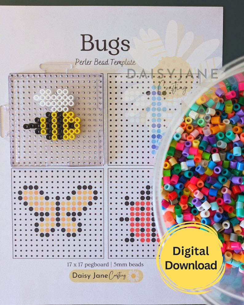 Bug Perler Bead, Hama Bead, Fuse Bead Template | Printable Templates ...