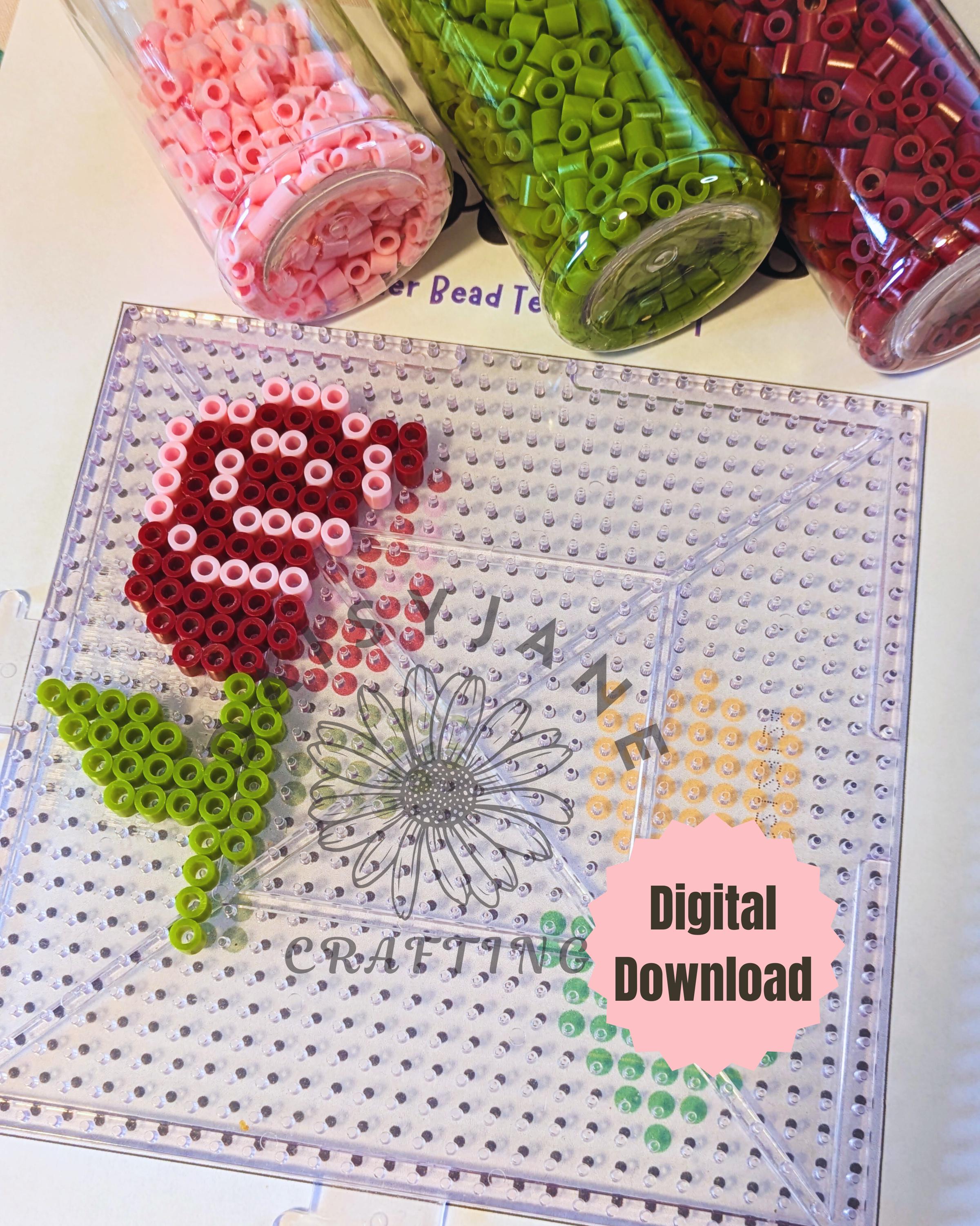 Flower Perler Bead Templates | Digital Download | Fuse Beads, Hama ...