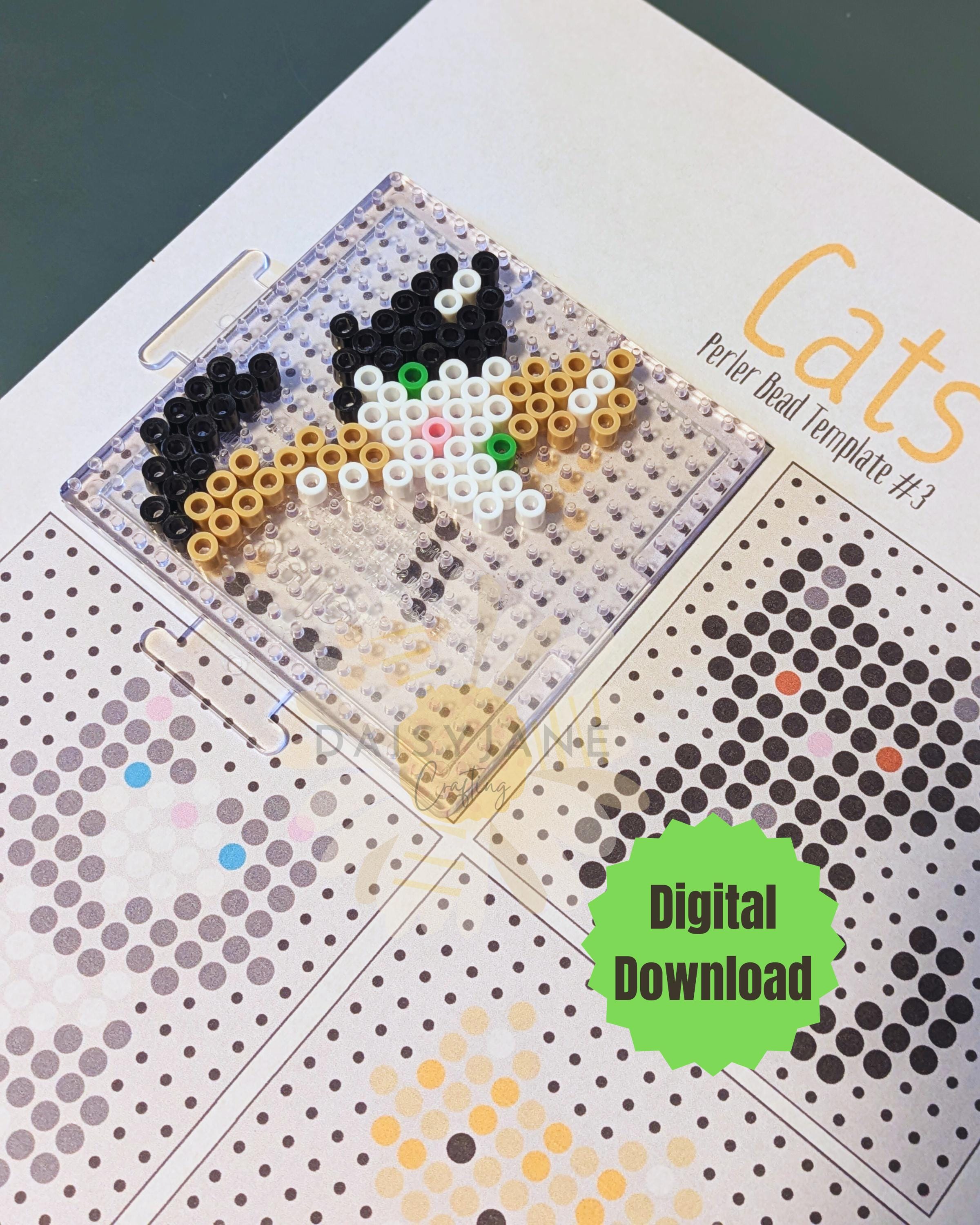 Cats Perler Bead Templates | Hama Beads | Fuse Beads | Cat Crafts for ...