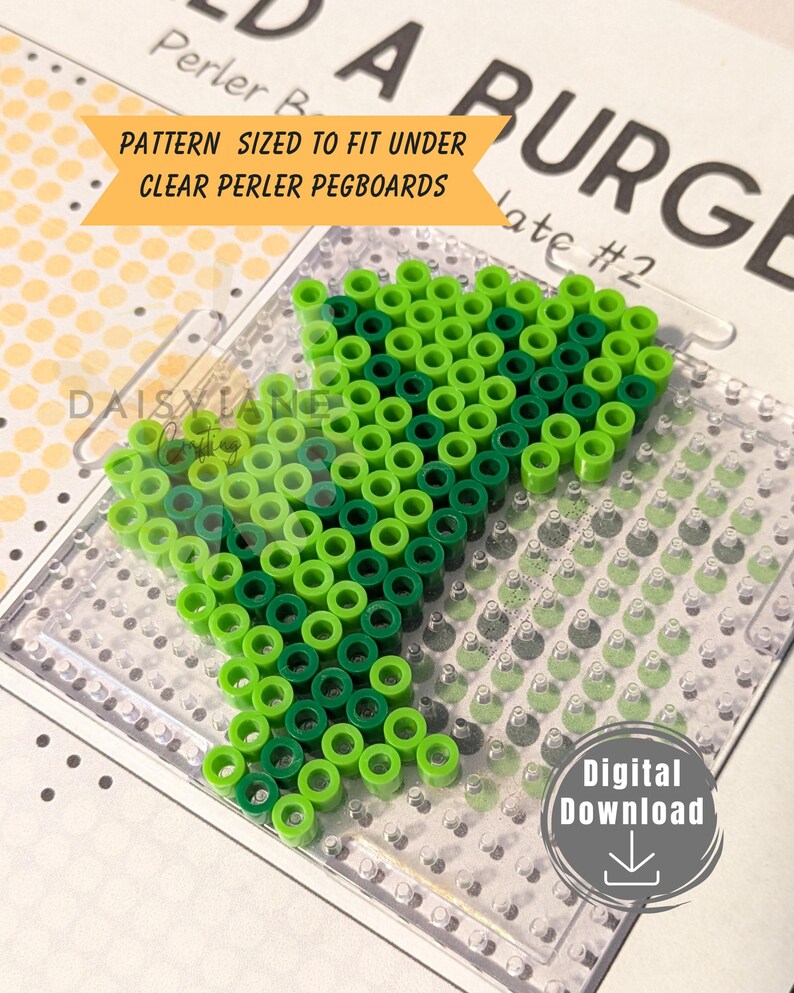 Build A Burger Perler Bead Templates Hama Beads Fuse Beads Printable ...