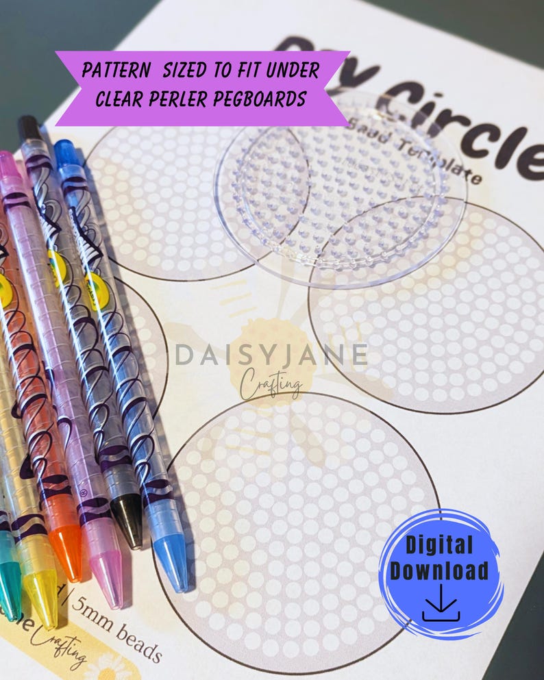 DIY Circle Perler Bead Pegboard | Hama Beads Fuse Beads | Crafts ...