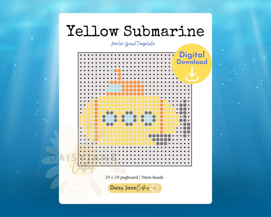 Yellow Submarine Perler Bead Pattern | Fuse Bead Art (digital Download ...