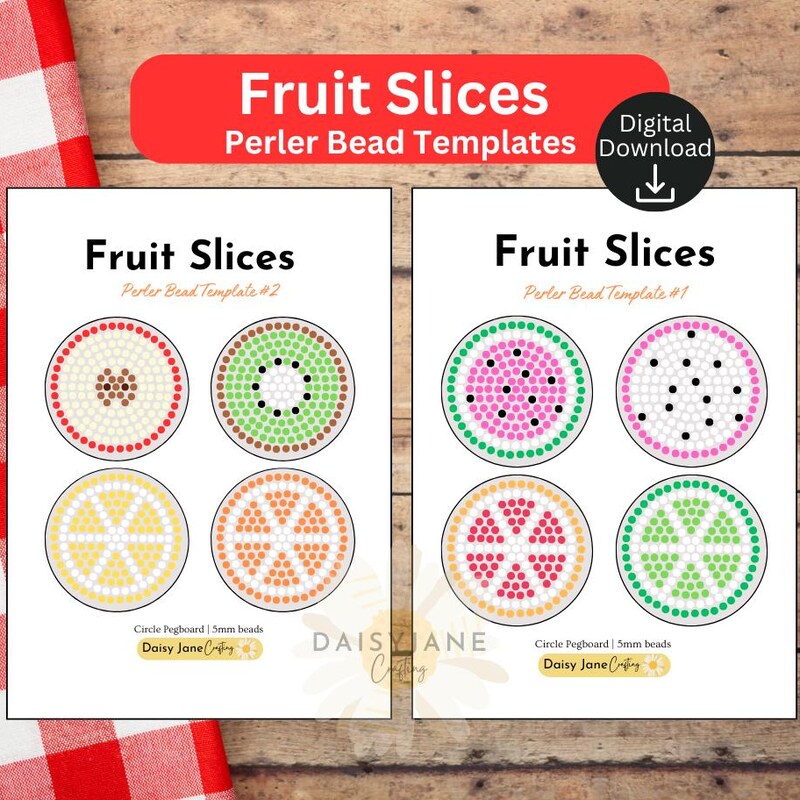 Fruit Hama Beads - Etsy UK
