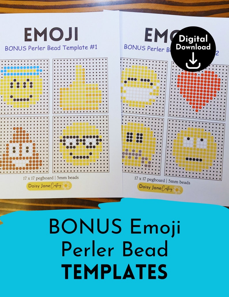 BONUS Emoji Perler Bead, Hama Bead, Fuse Bead Bundle Thumbs up Angel ...