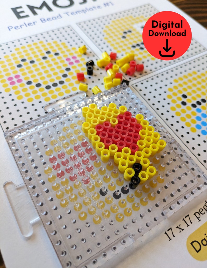 Emoji Perler Bead, Hama Bead, Fuse Bead Bundle | Emoji Craft for Kids ...