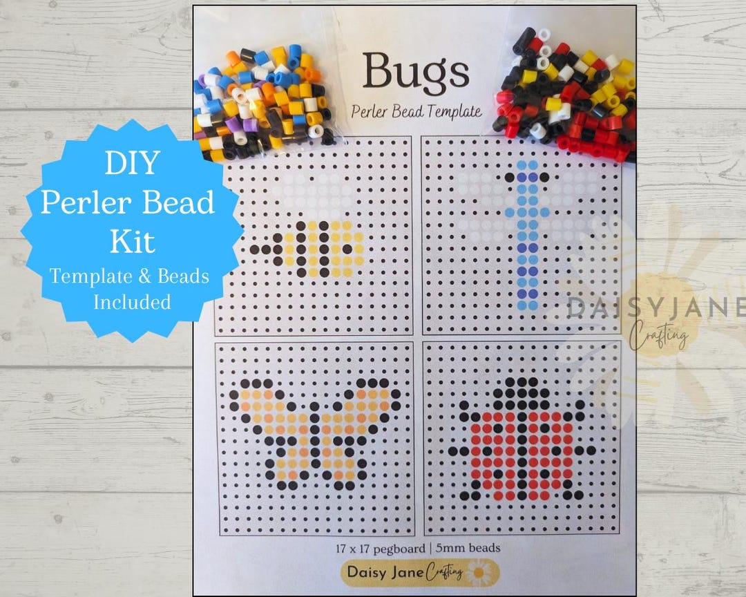 DIY Bugs Perler Bead Kit With Beads and Template Hama Beads Fuse Beads ...