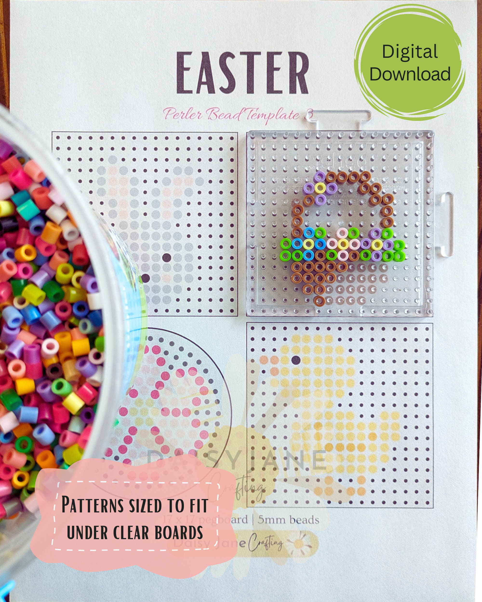 Easter Perler Bead, Hama Bead, Fuse Bead Bundle | Easter Craft Easter ...