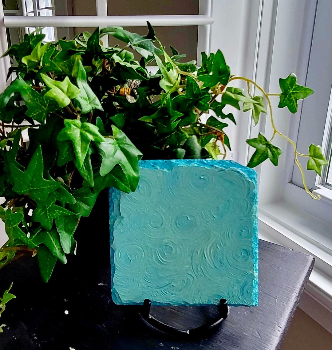 Turquoise Swirl Coaster - Etsy