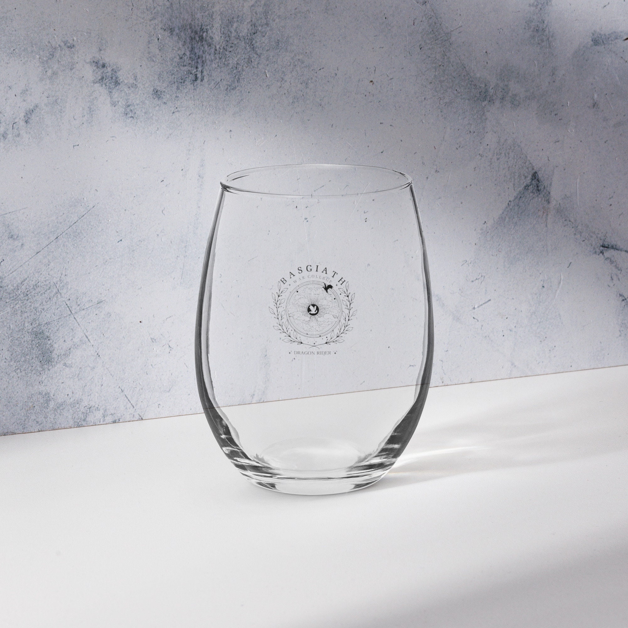 Fourth Wing Stemless Wine Glass - Dragon-inspired Design | 15oz ...