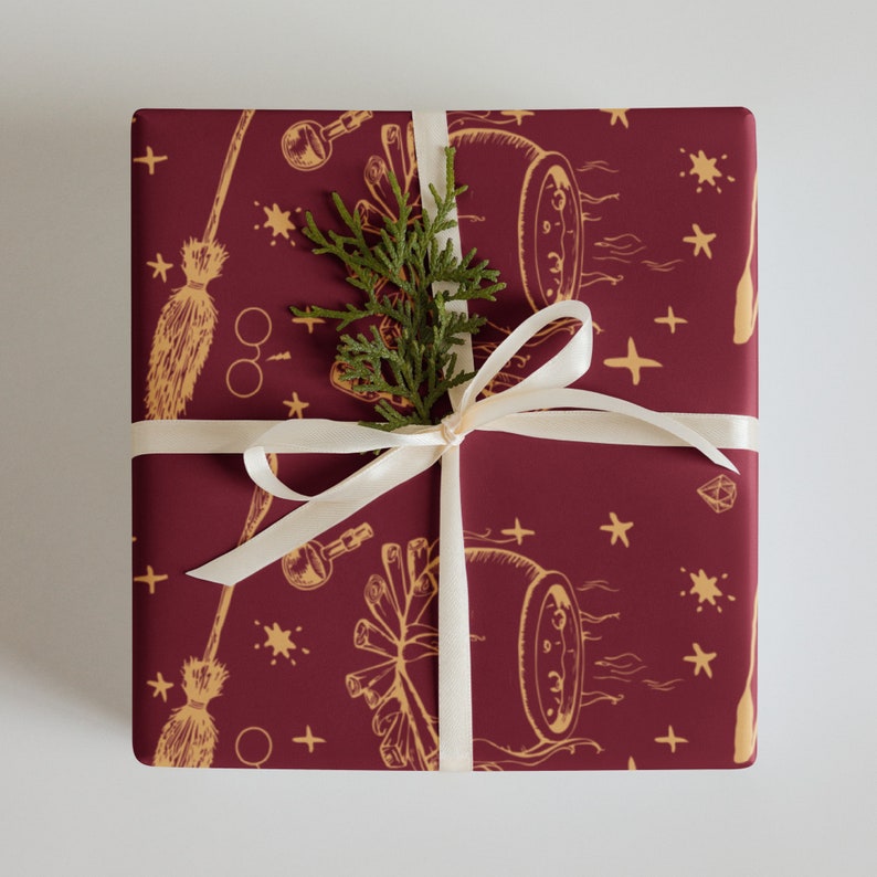 Harry Potter Themed Wrapping Paper Sheets Harry Potter Giftwrap Wizard ...