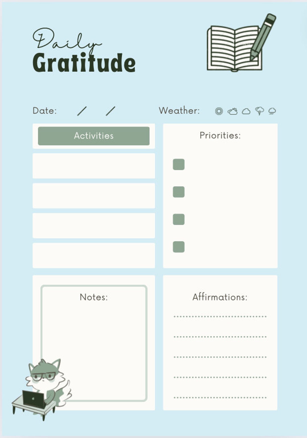 Canva Template Digital Journal Bundle - Gratitude, Manifestation ...