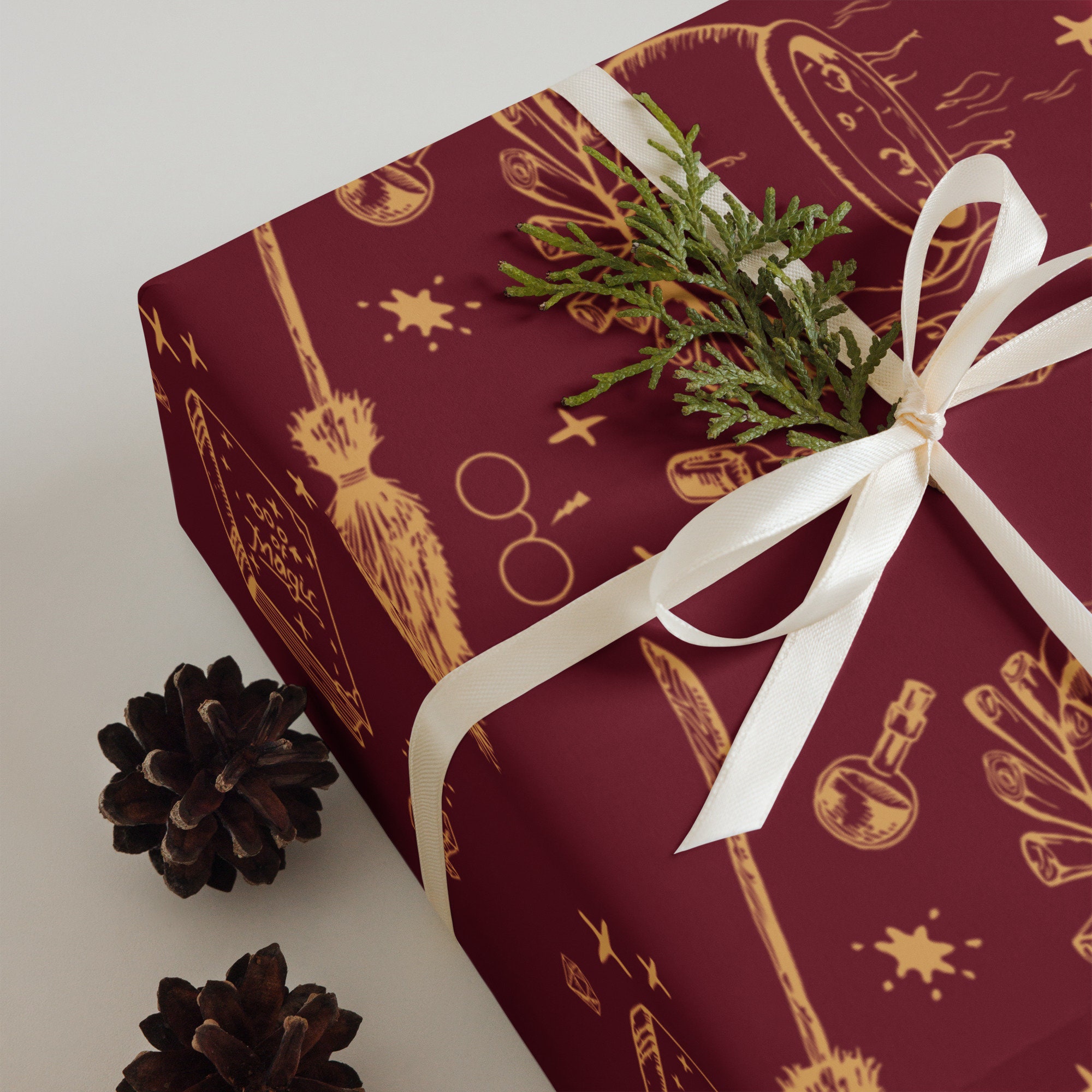 Harry Potter Themed Wrapping Paper Sheets Harry Potter Giftwrap Wizard ...