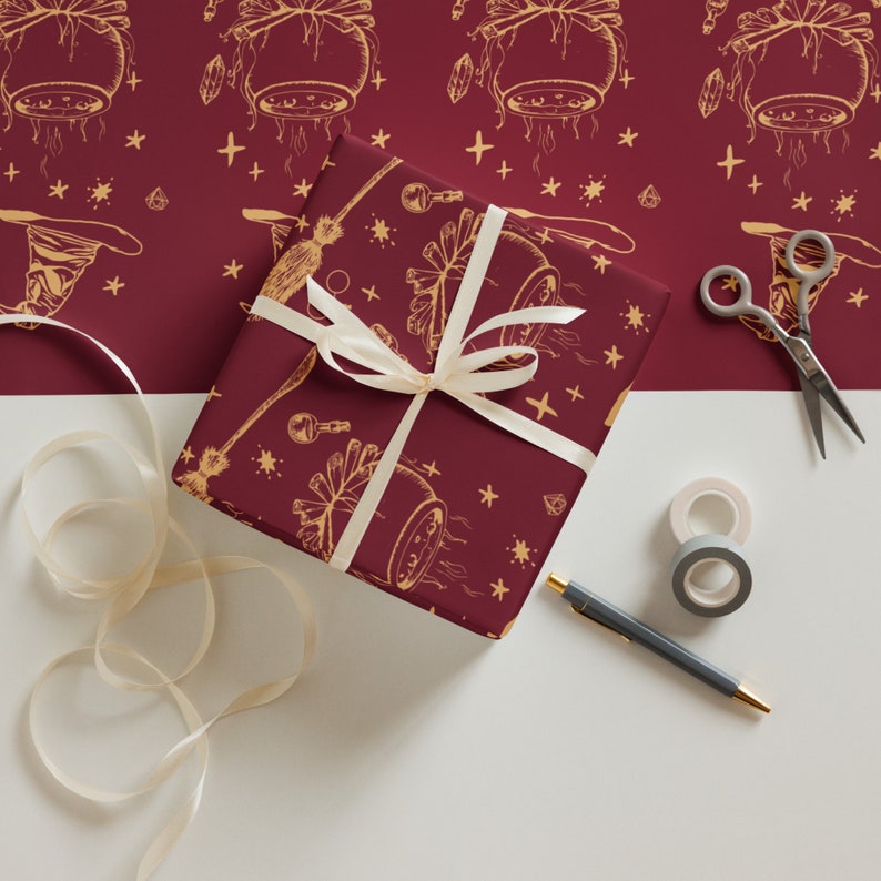 Harry Potter Themed Wrapping Paper Sheets Harry Potter Giftwrap Wizard ...