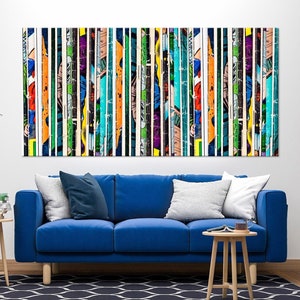Comic Book Canvaswall Art Superhero Print Modern Art Kids Room Decor ...