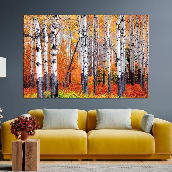 Birch Trees Wall Art - Etsy