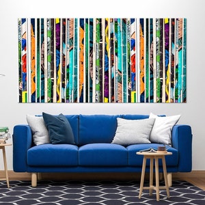 Comic Book Canvaswall Art Superhero Print Modern Art Kids Room Decor ...