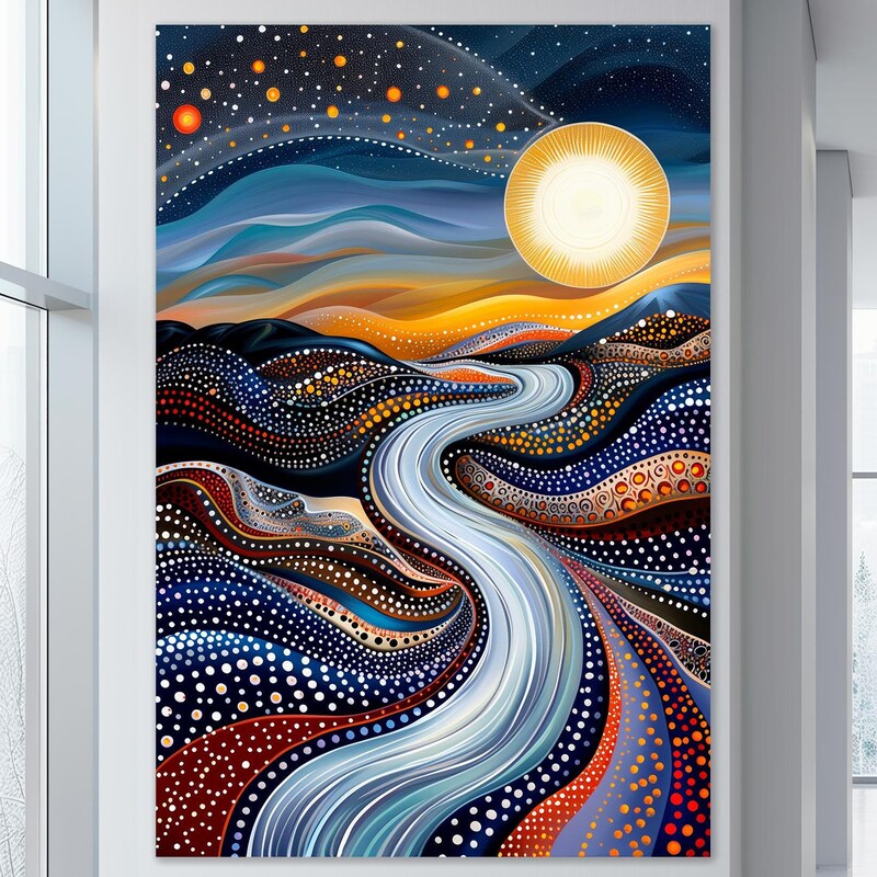 Abstract Dot Painting Art - Etsy