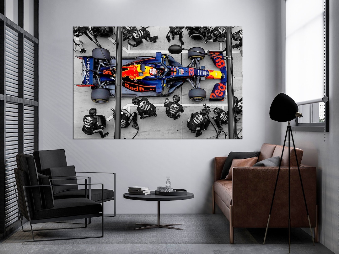 Formula 1 Printable Canvas Wall Art Prints Racing Print Man Cave Decor ...