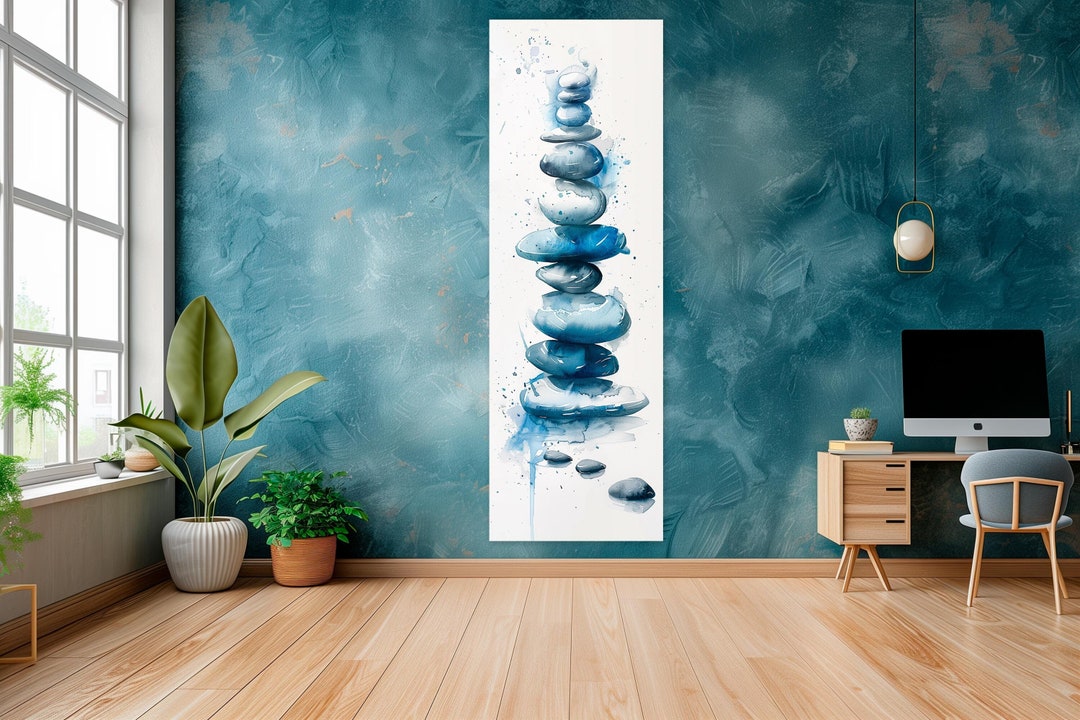 Stacked Stones Canvas Print Balancing Stones Wall Art Cairn Art Decor ...