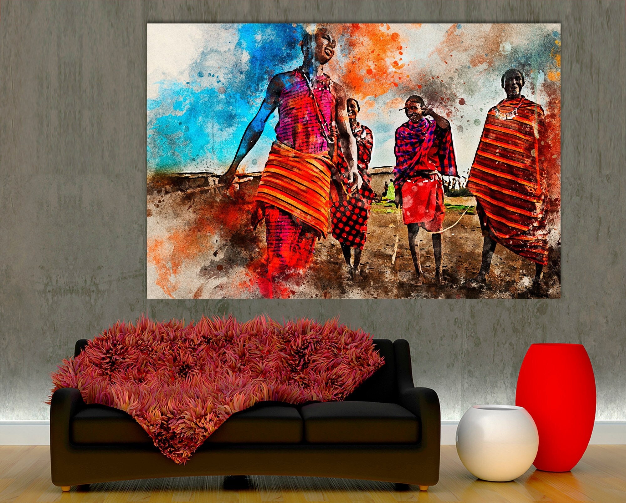 Afrocentric Wall Decor Living Room - Etsy